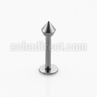 Surgical steel 1.2mm labret with 3mm spear cone