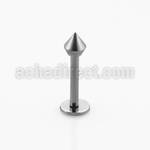 Surgical steel 1.2mm labret with 3mm spear cone